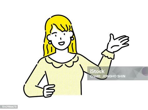 기뻐서 팔을 들어 올린 긍정적인 포즈를 취한 여성 캐릭터 귀여운에 대한 스톡 벡터 아트 및 기타 이미지 귀여운 노랑 마케팅 Istock