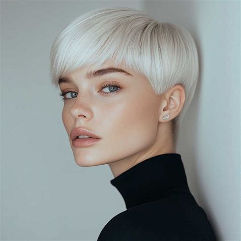 5 Pixie Bob Haircut Styles In Icy Platinum White • 333k Inspiring Lifestyle Ideas