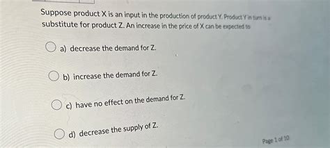 Solved Suppose Product X Is An Input In The Production Of Chegg Com