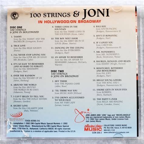 Yahooオークション 【2枚組cd】ジョニ・ジェイムス100 Strings And J