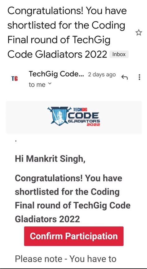 mankrit singh on linkedin techgig codegladiator