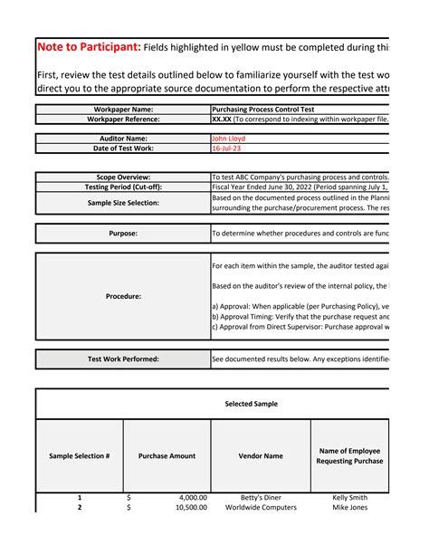 Solution Task 1 Control Testing Template Studypool