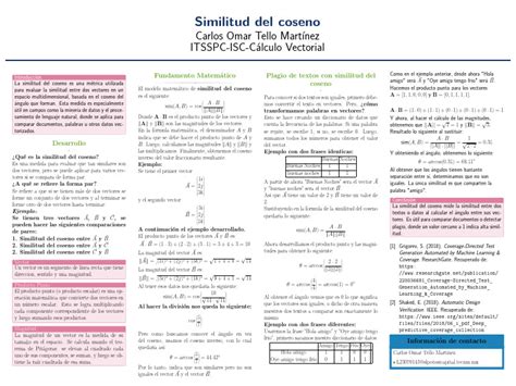 Poster Sobre La Aplicacion Del Calculo Vectorial En Sistemas Computacionales Pdf Vector