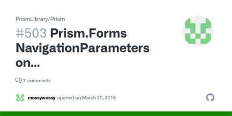 Prismforms Navigationparameters On Inavigationservicegoback · Issue 503 · Prismlibraryprism