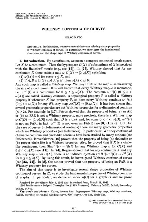 Pdf Whitney Continua Of Curves