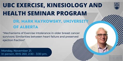 Ubc Okanagans School Of Health And Exercise Sciences Present The Ubc