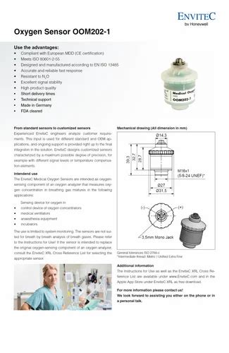 Envitec Oxygen Sensor Oom202 1 At Rs 3700 In Chengalpattu Id 2853458339133