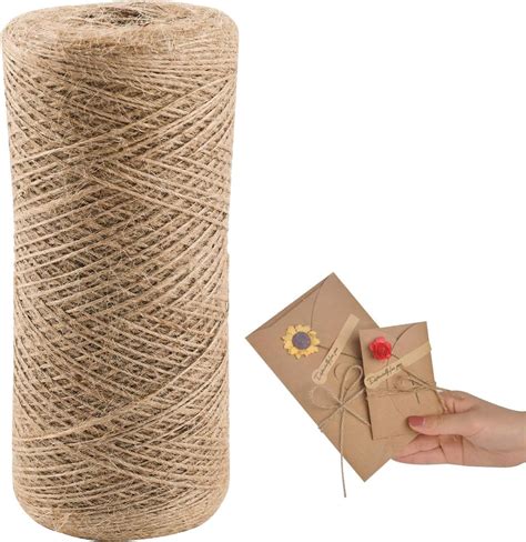 Cieex 300m Jute Schnur Natürliche Braun Juteschnur 15mm Jute Kordel