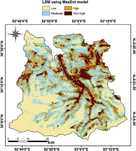 The Susceptibility Maps Of Landslides Produced Using The Maximum