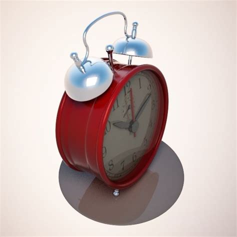 알람 시계 빨간색 3d 모델 15 Max Free3d