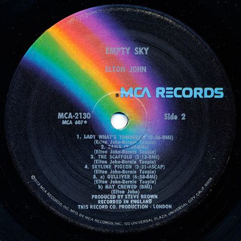 Elton John Empty Sky Lp Album Re Glo3134462710 Bulltrax Records