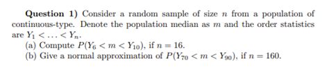 Solved Question Consider A Random Sample Of Size N From A Chegg