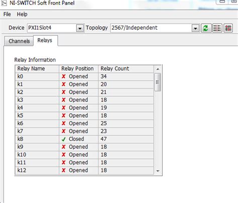 Pxi 2567 Relay Switching Issues Ni Community