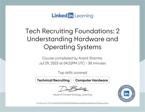 Anant Sharma On Linkedin Certificate Of Completion