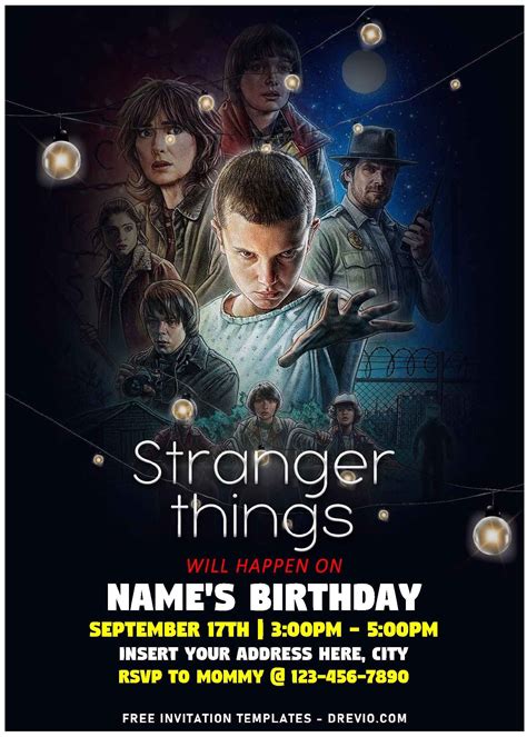 Free Editable Pdf Awesome Stranger Things Sleepover Birthday