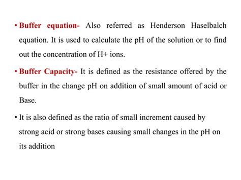 Unit V Ph Buffers And Isotonic Solutionpptx Chemistry Science