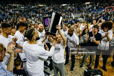 Head Coach Eric Musselman Of The Nevada Wolf Pack And Cody Martin Of