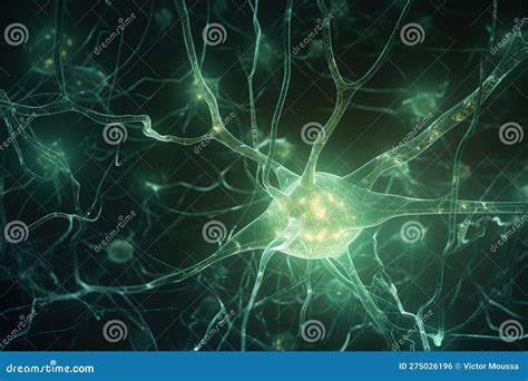Generative Ai Of Neurons Connected In A Network Producing Action Potentials Concept For Nerve