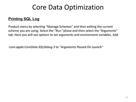 Core Data Performance Guide Line Pptx Databases Computer Software And Applications