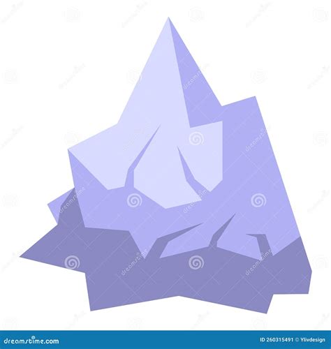 ícone De Iceberg Glaciar Vetor Isométrico Risco Para O Norte Ilustração Do Vetor Ilustração