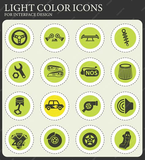 Premium Vector Auto Tuning Icon Set