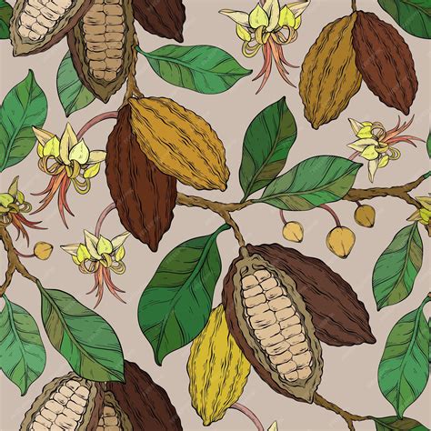Premium Vector Cocoa Vector Seamless Pattern