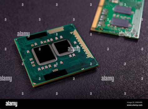 Computer Processor RAM And Other Accessories On The Table Spare Parts For A Mobile Computer