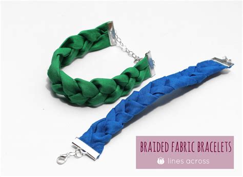 Braided Fabric Bracelets Lines Across