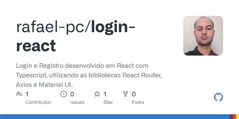 Github Rafael Pclogin React Login E Registro Desenvolvido Em React