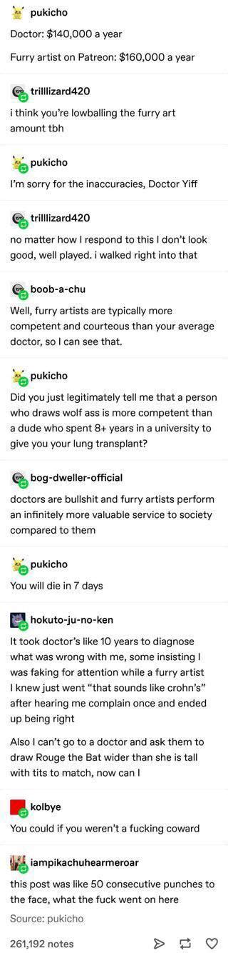 Doctor ≠ Furry Artist Rtumblr