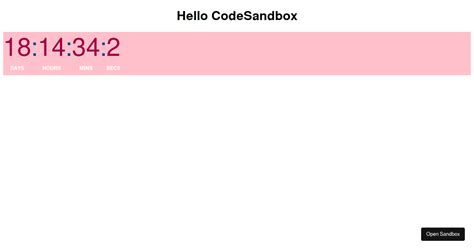 Countdown Codesandbox