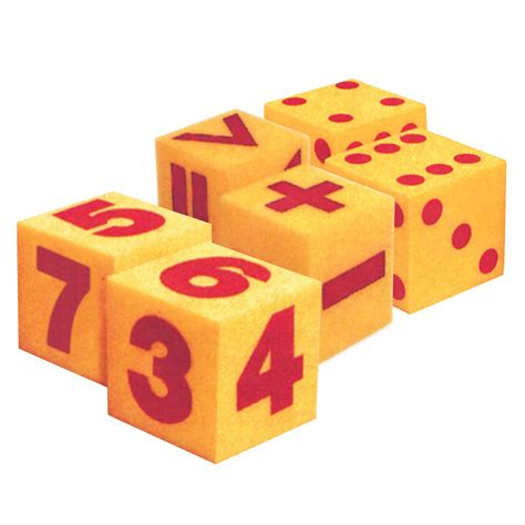 Giant Soft Dice Mathematical Operation Spot And Number Dice Set Of 6