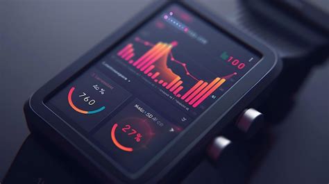 Premium Photo Smartwatch Fitness App With Modern Ui Vibrant Colors And Clear Health Data Display