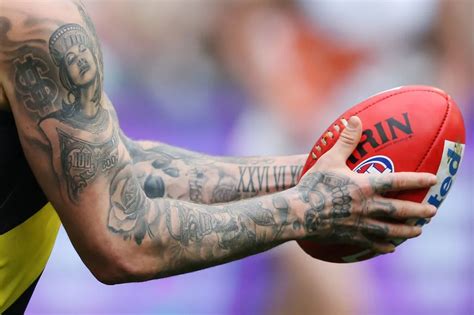Dustin Martin Tattoos Truth About His Neck Hand And Body Tatts New Idea