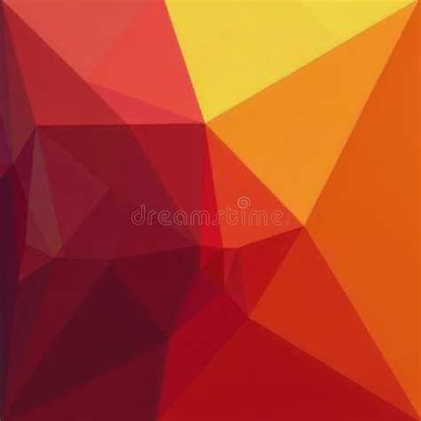 Overlapping Red And Yellow Polygons Create Complex Structure Form Wallpaper Polygon Stock