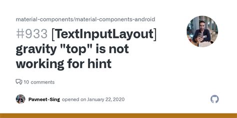 [textinputlayout] gravity top is not working for hint · issue 933