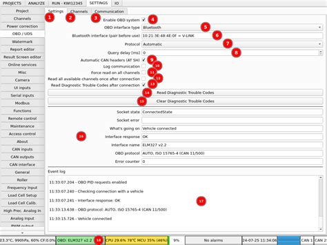 Dyno2 Dynamometer Software Setting Up OBD Interface Perek