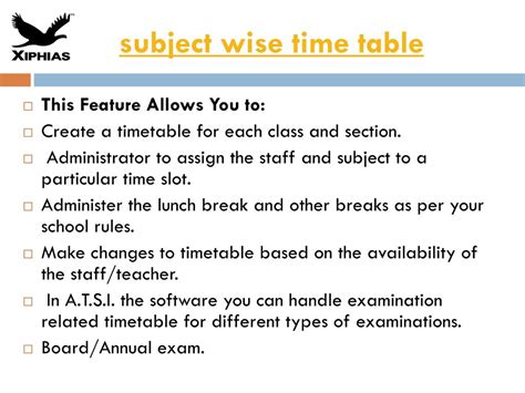 PPT Subject Wise Time Table PowerPoint Presentation Free Download ID