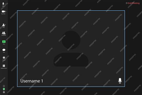 Premium Vector Video Conferencing User Interface Video Call Screen Interface Template