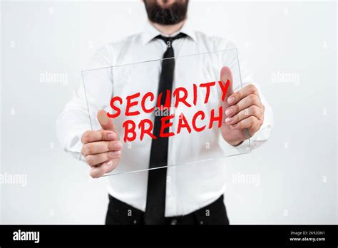 Text Caption Presenting Security Breach Business Approach Unauthorized