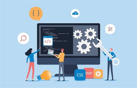 Premium Vector Web Design Team Working Concept
