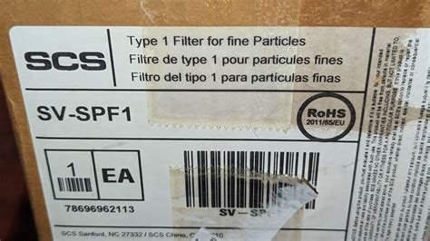 SCS SV-SPF1 Vacuum Filter Type 1 for Fine Particles 3M | eBay