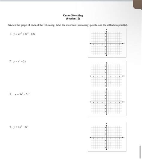 Solved Curve Sketching Section 12 Sketch The Graph Of Each Chegg Com