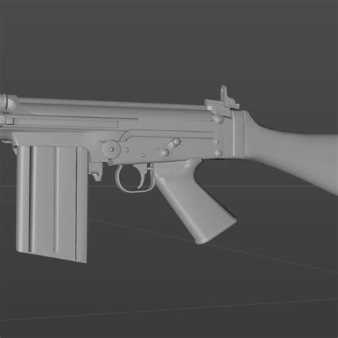 Obj File Belgian Fn Fal Rifle Digital Model Material 3 🗺️ ・design To Download And 3d Print・cults