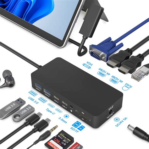 Surface Dock Surface Docking Station 12 In 1 Triple Display Microsoft