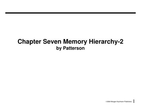 Ppt Chapter Seven Memory Hierarchy 2 By Patterson Powerpoint