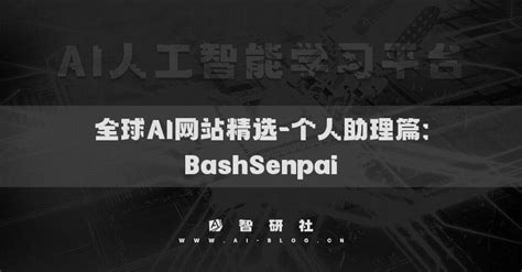全球ai网站精选 个人助理篇：bashsenpai ai智研社
