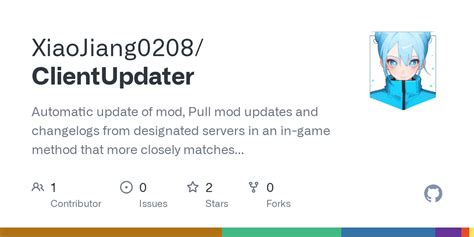 Github Xiaojiang0208clientupdater Automatic Update Of Mod Pull Mod