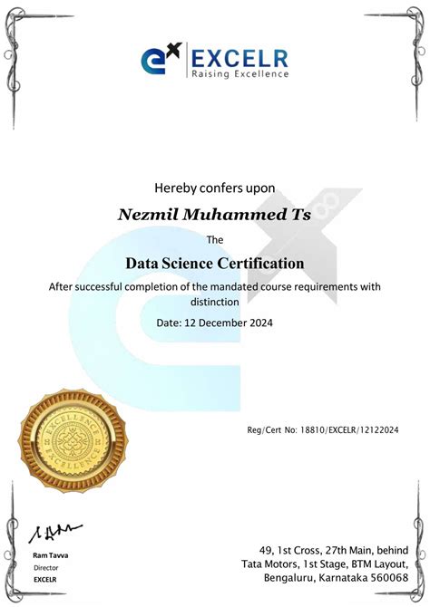 Datascientist Excelr Datamining Sql Python Nezmil Muhammed Ts