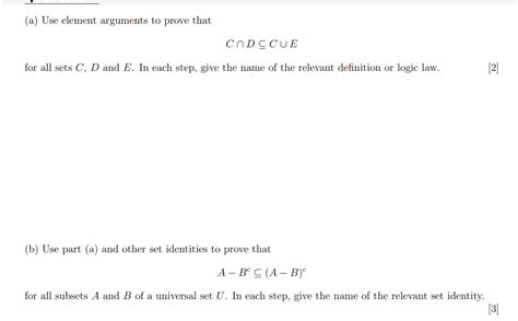 Solved (a) Use element arguments to prove that CADCCUE for | Chegg.com